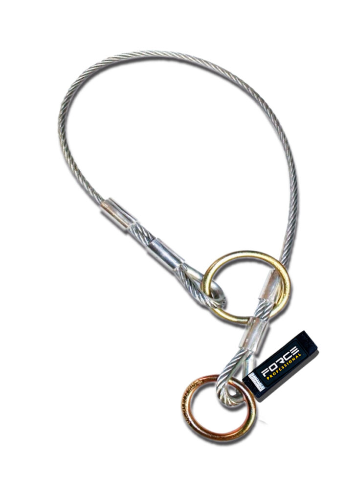 SE55 - CONECTOR DE ANCLAJE DE 2 ANILLAS, FABRICADO EN CABLE DE ACERO ...